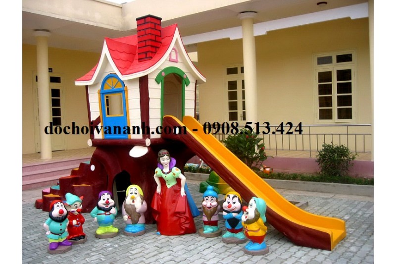 Cầu trượt ngôi nhà cổ tích (Mã:CT-045)